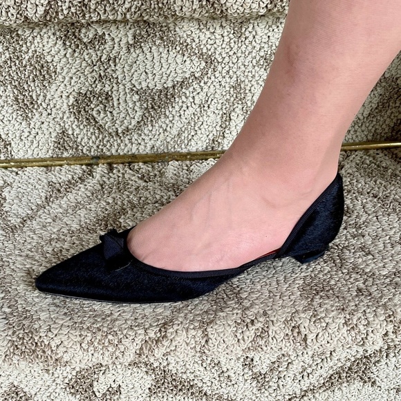 Celine | Shoes | Celine Flats Shoes Size 36 Or 6 Black Calfhair Pointed Toe Dorsay | Poshmark